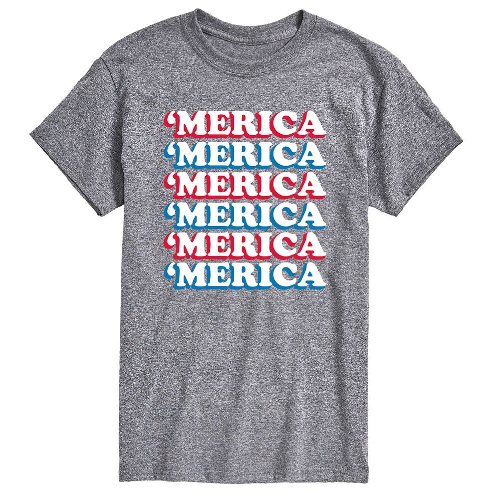 Big & Tall Merica Stacked Tee