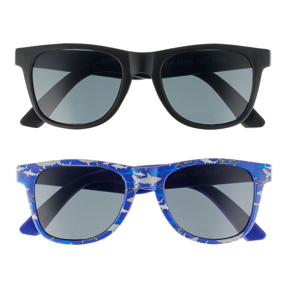 Baby Capelli 2 Pack Printed Sharks Wayfarer & Matte Wayfarer Sunglasses