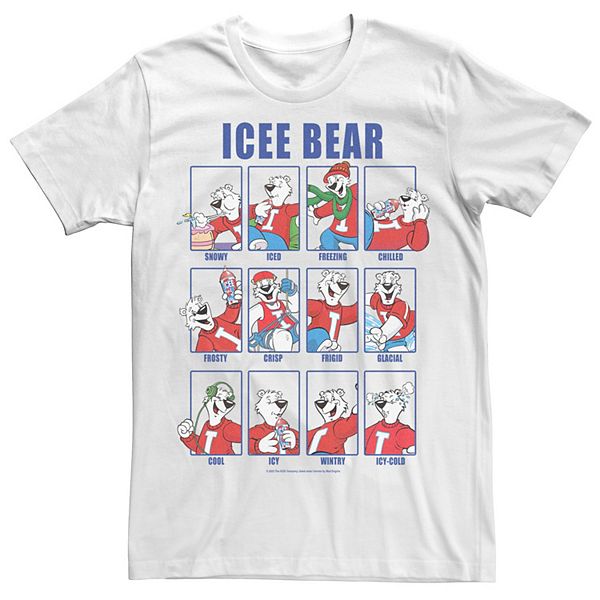 Men's Icee Bear Emotions Portrait Panels Tee