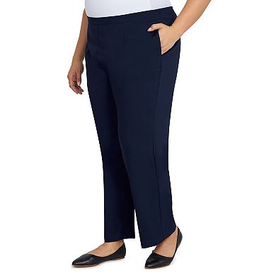 Plus Size Alfred Dunner Picture Perfect Microfiber Twill Straight-Leg Pants