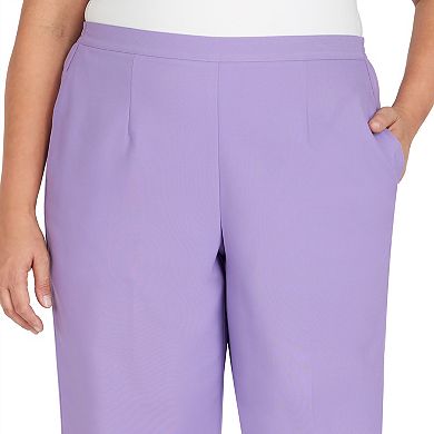 Plus Size Alfred Dunner Picture Perfect Microfiber Twill Straight-Leg Pants