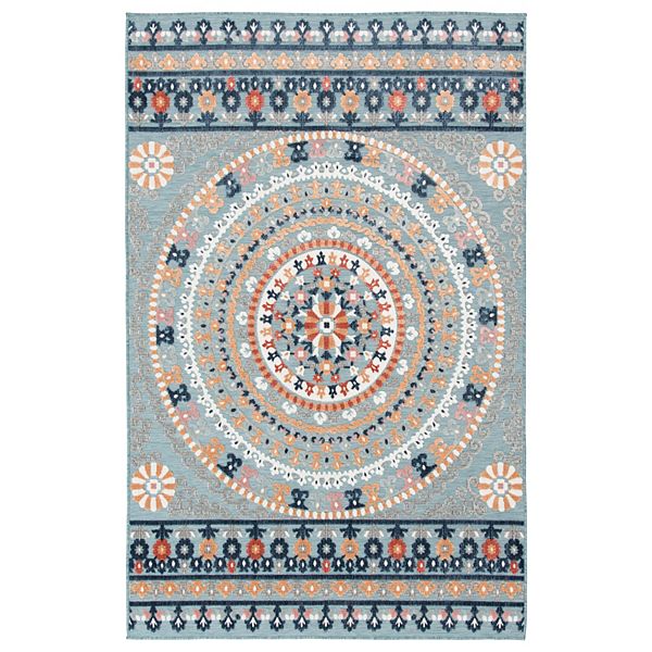 Sonoma Goods For Life® Indoor/Outdoor Blue Placed Medallion Rug - Blue ...