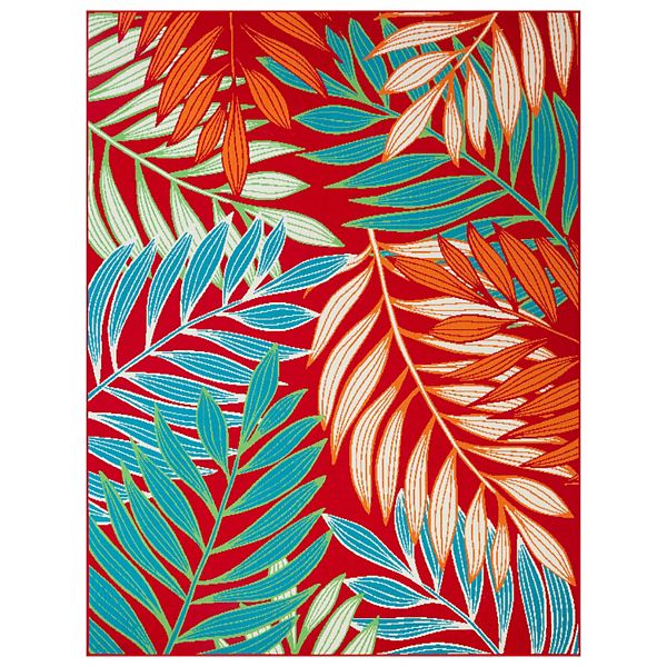 Sonoma Goods For Life® Indoor/Outdoor Red Whimsy Palm Rug