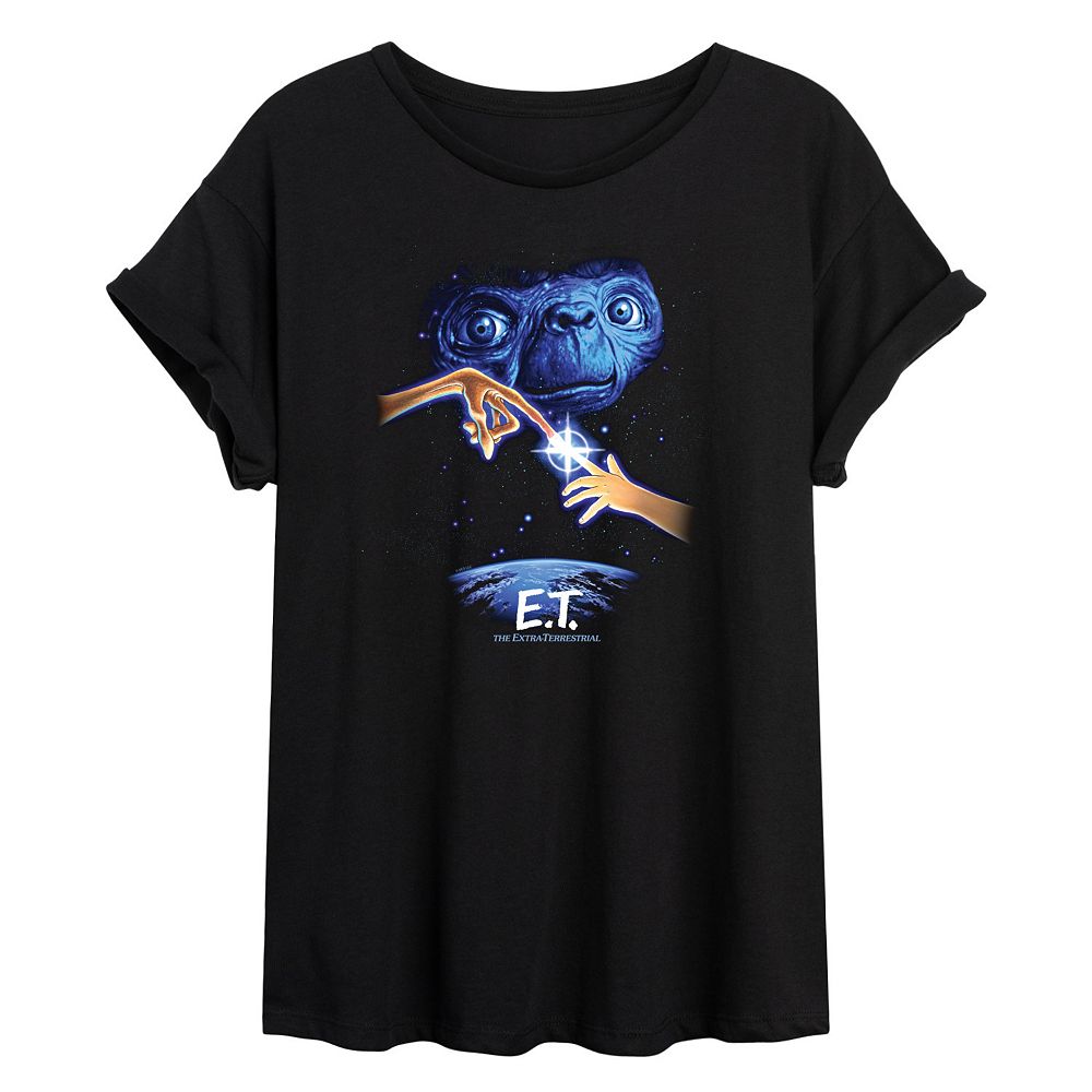 Juniors' E.T. Finger Touch Oversized Graphic Tee