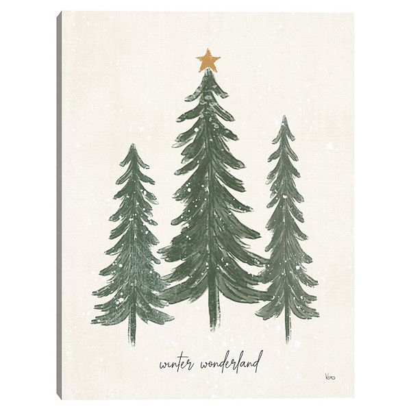 Masterpiece Woodland Christmas Trees Canvas Wall Art