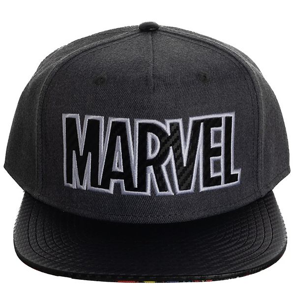 Men's Marvel Carbon Fiber Logo Snapback Hat