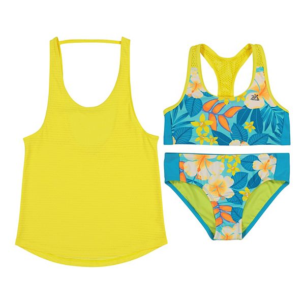 Girls 7-16 ZeroXposur Wide Strap Bikini Swimsuit with Cover Up Tank Top ...