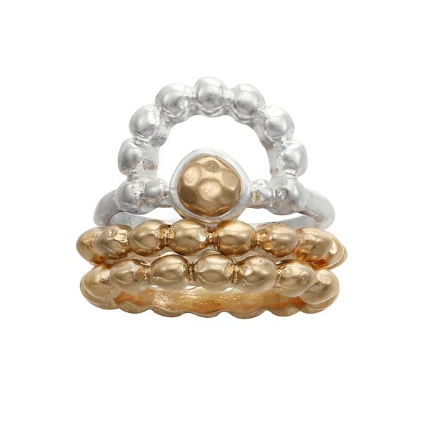 Bella Uno Zinc Stackable Bead Rings