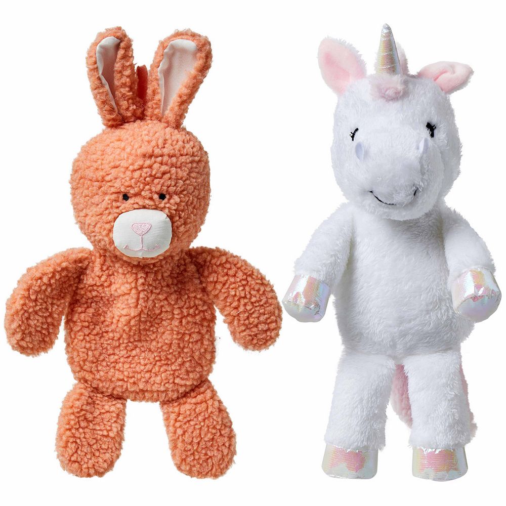 Blueberry Pet Rabbit & Unicorn 2-piece Squeaky Plush Dog Toy Set