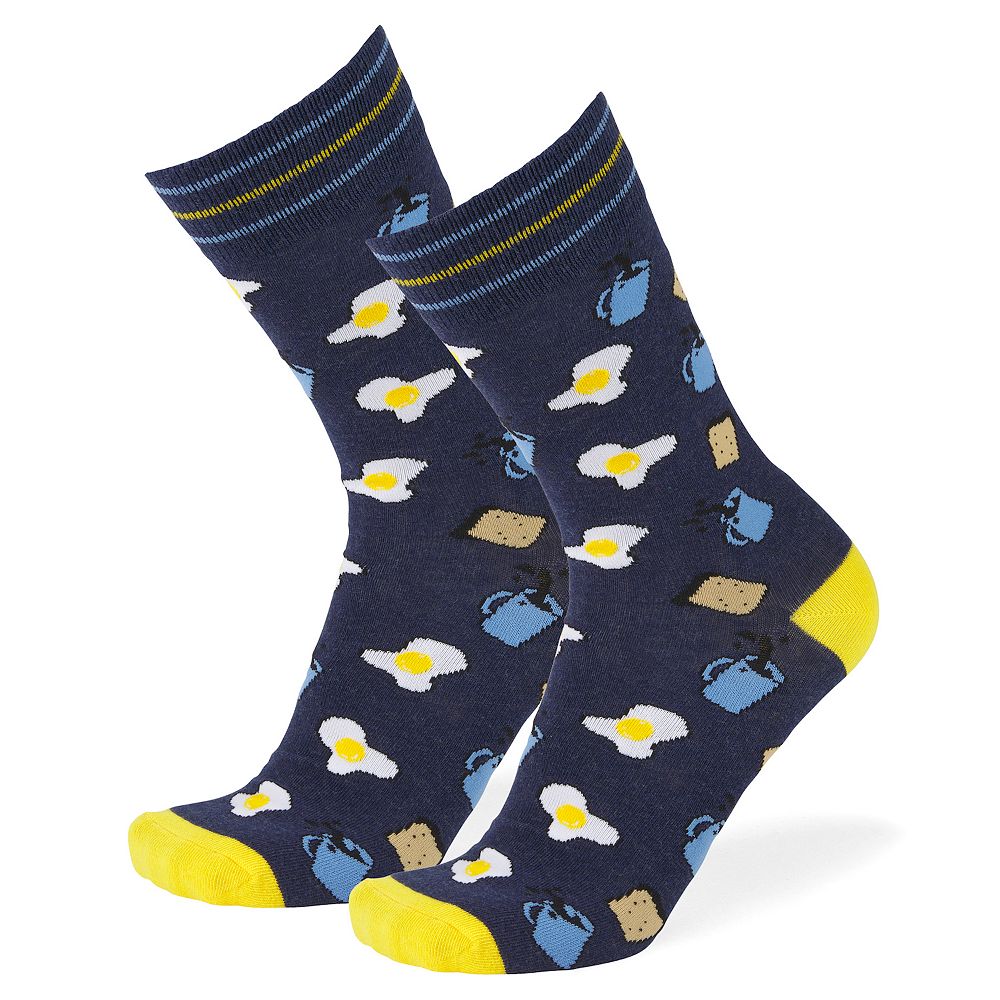 John's Crazy Socks Adult Breakfast Crew Socks