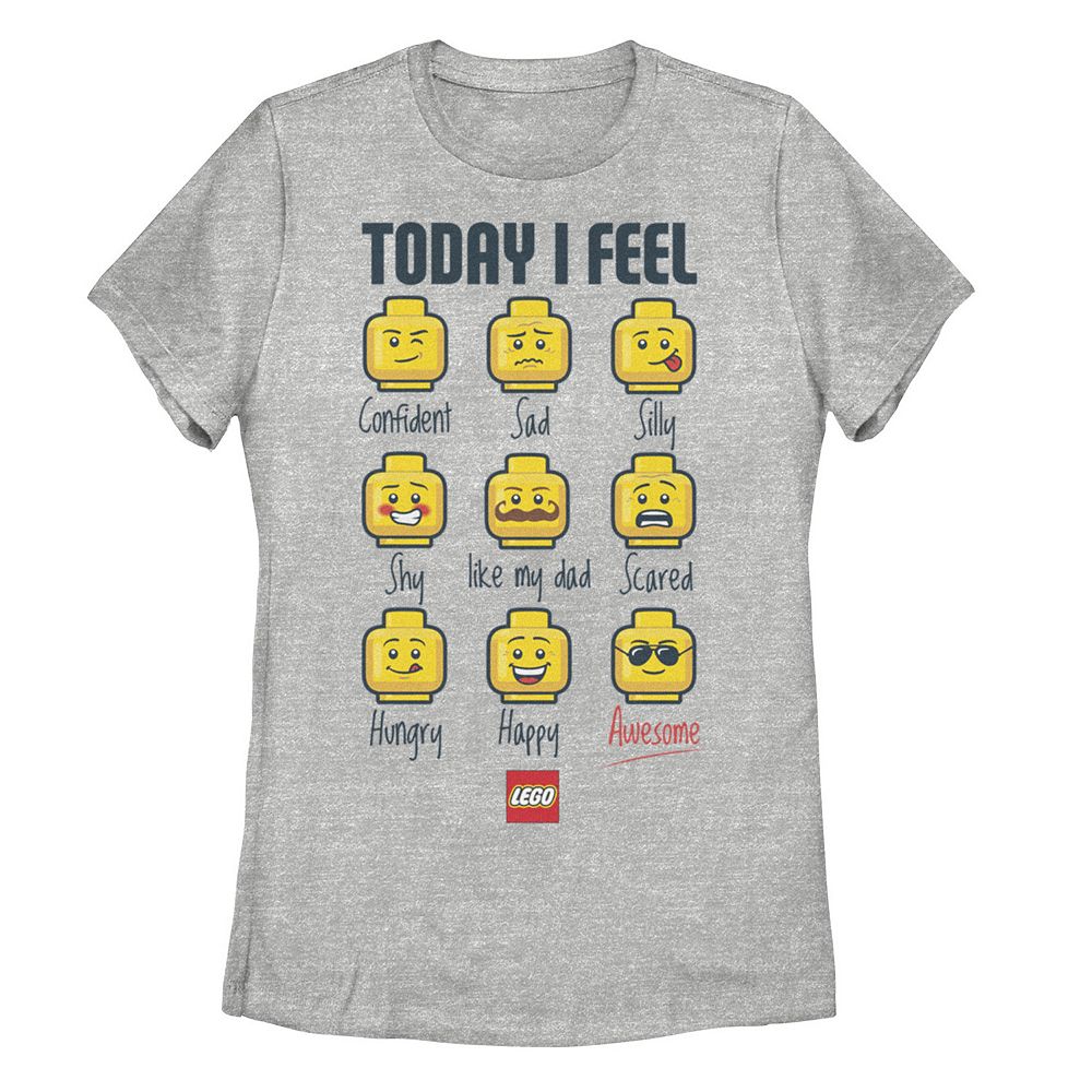 Juniors' Lego "Today I Feel" Guy Expressions Graphic Tee