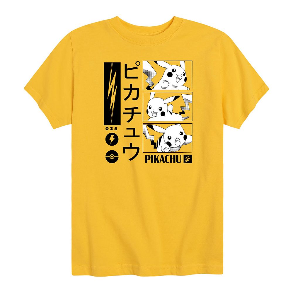 Boys 8-20 Pokemon Pikachu Manga Panels Graphic Tee