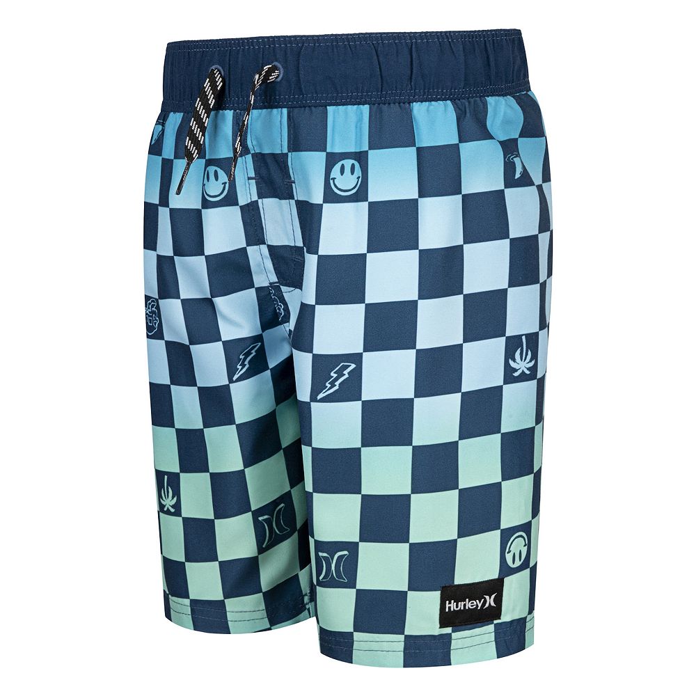 Boys 8-20 Hurley Character Check Pull On Swim Trunks