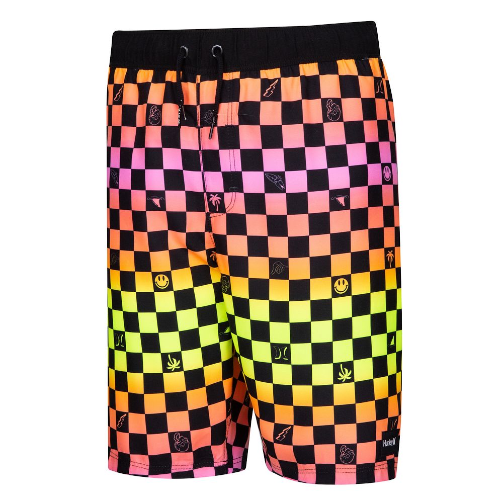 Boys 8-20 Hurley Character Check Pull On Swim Trunks