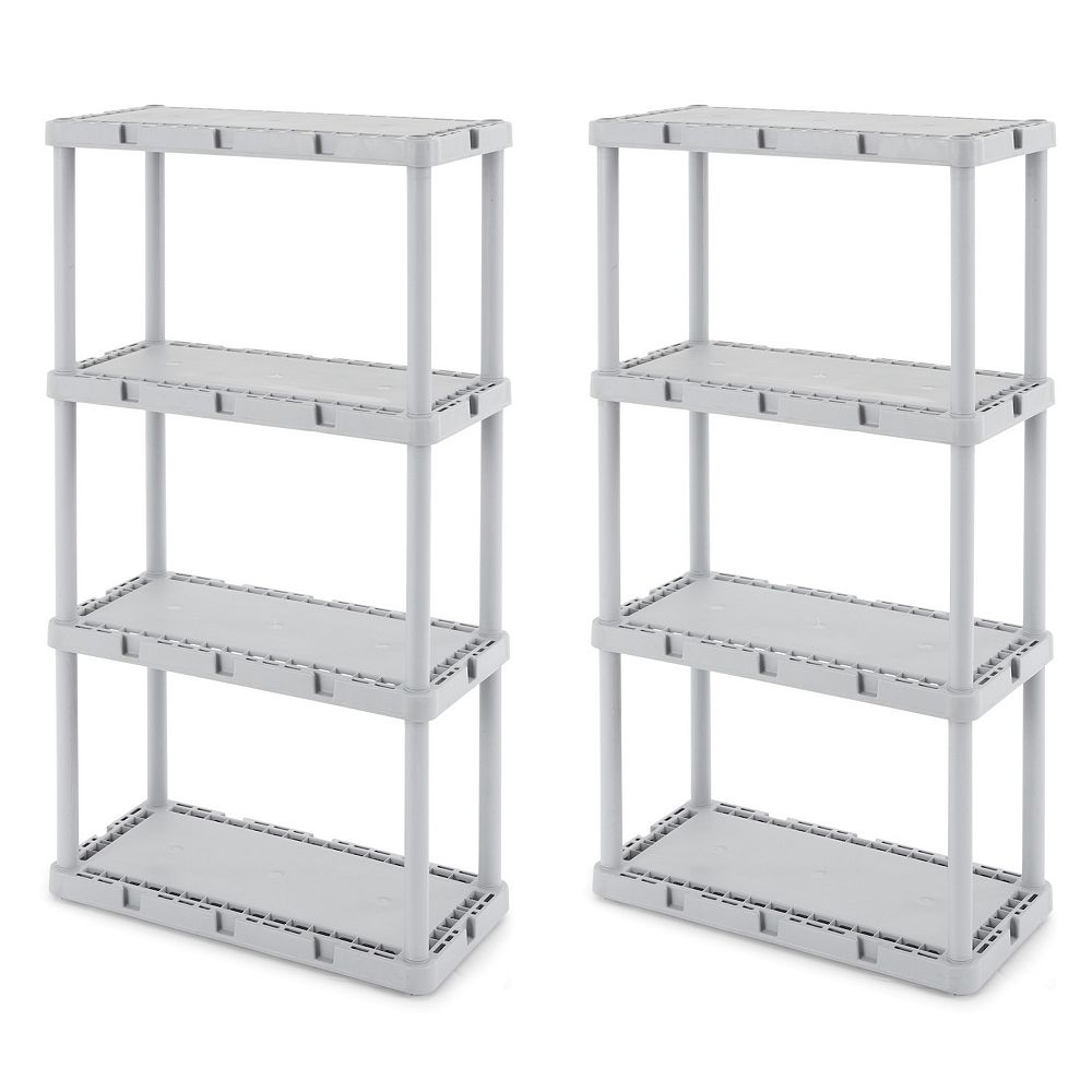 Gracious Living Knect-A-Shelf 4 Tier Light Duty Storage Shelving System ...