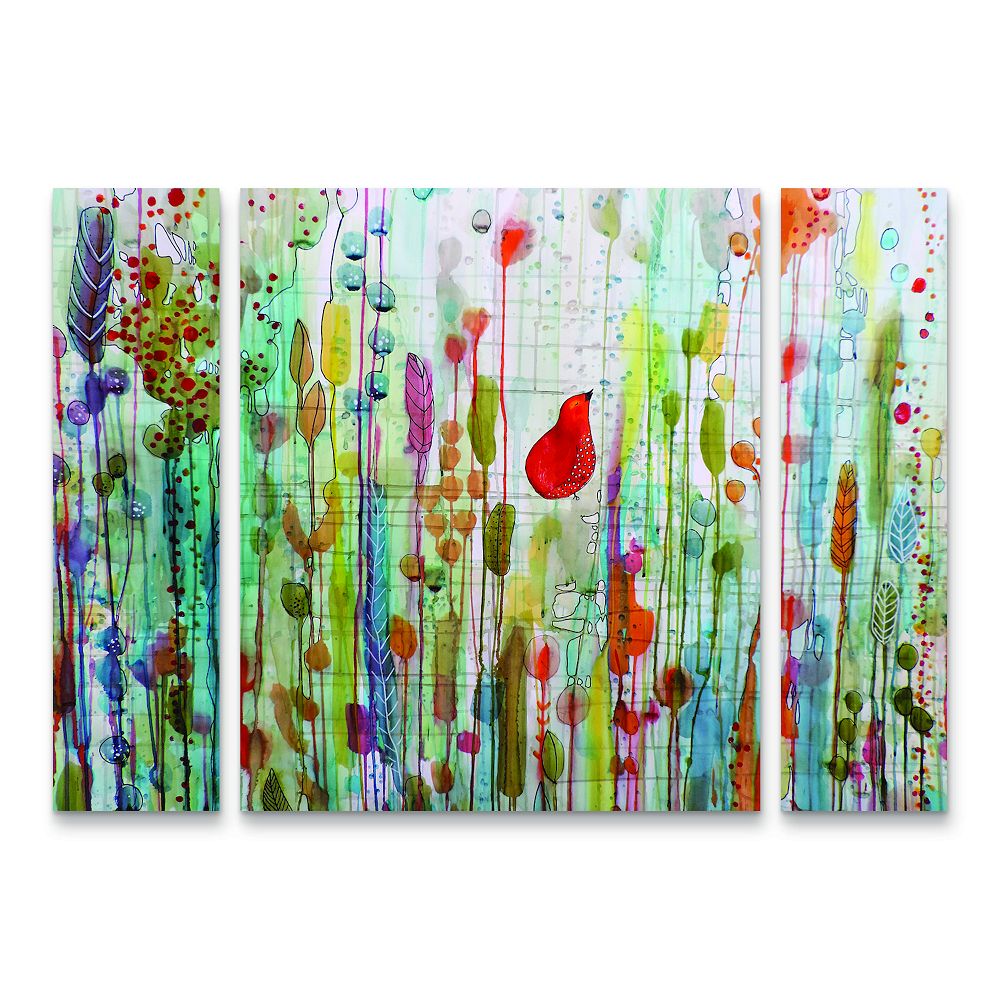 Une Ame Dans Le Jardin Canvas Wall Art 3-piece Set