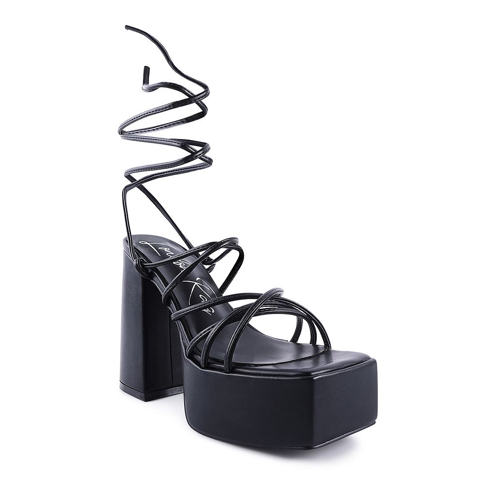 London Rag Anvil Women's Block Heel Sandals