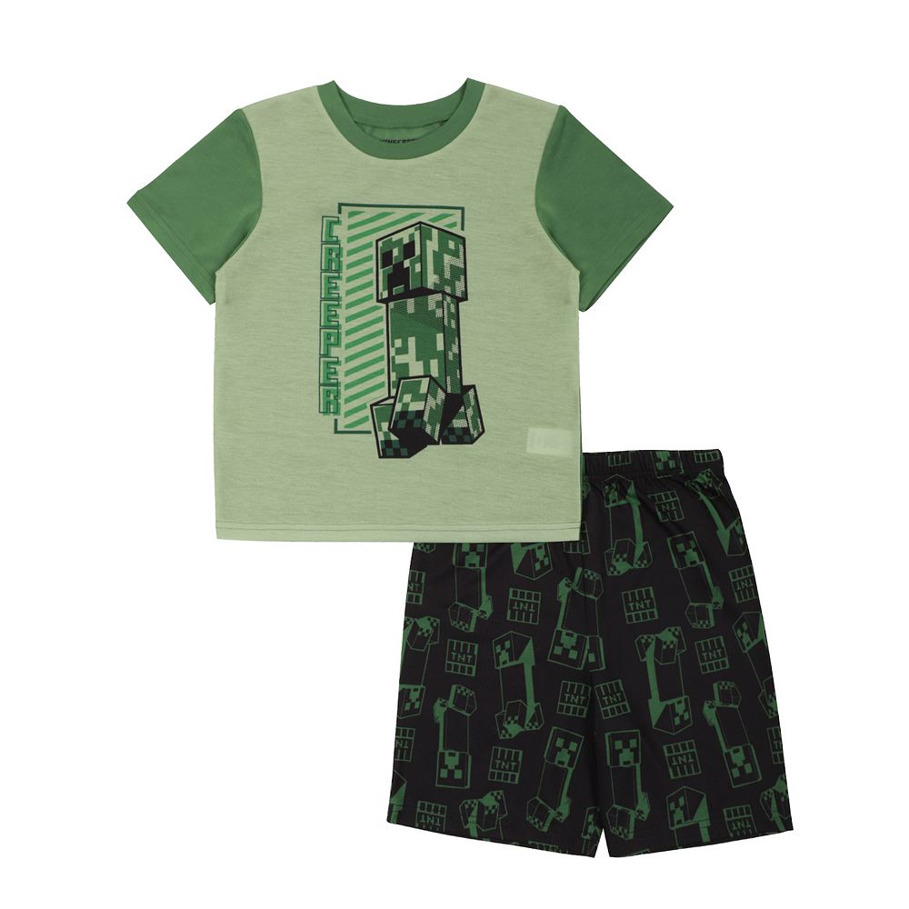 Boys 6-12 Minecraft Top & Bottoms Pajama Set