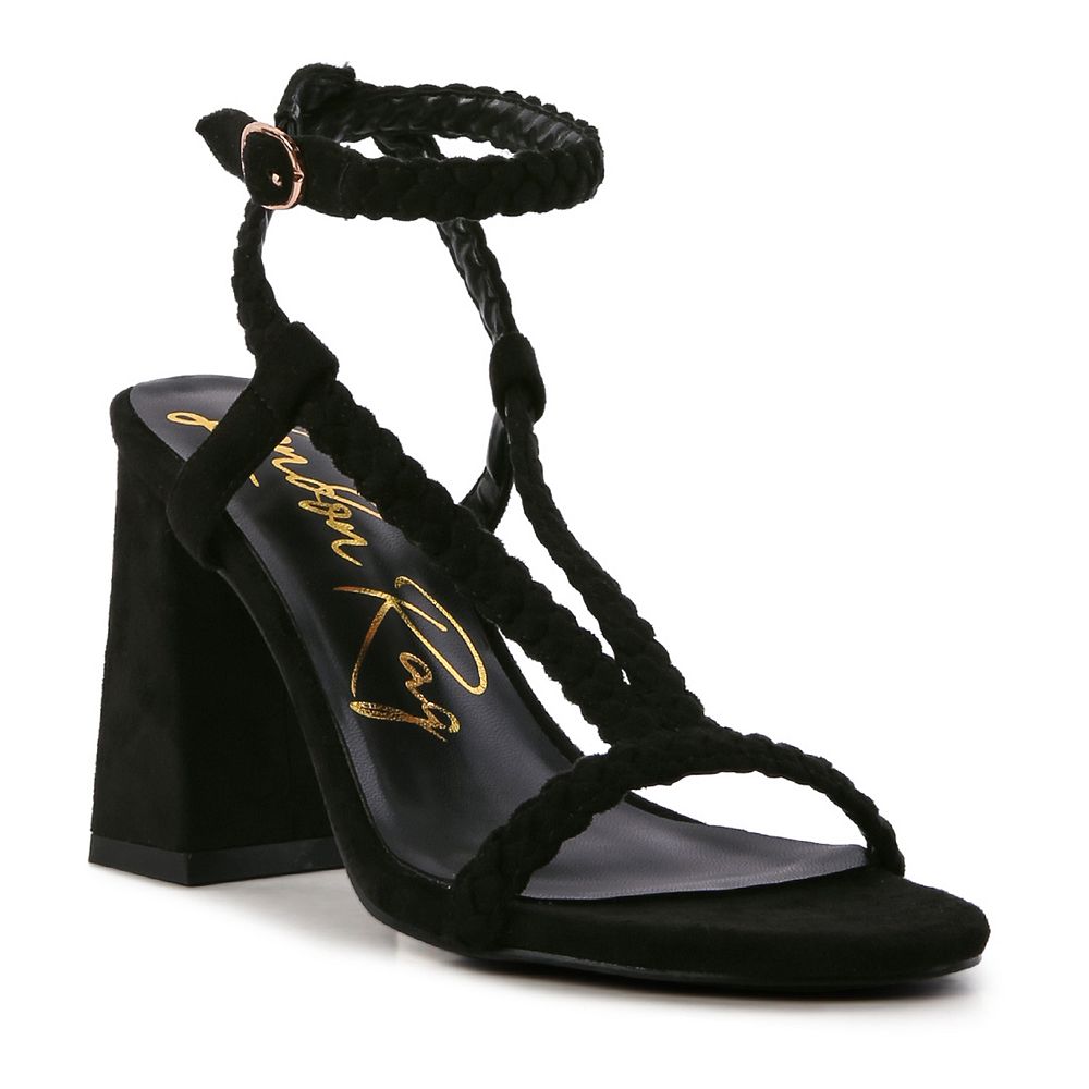 London Rag Smoosh Women's Braided Block Heel Sandals