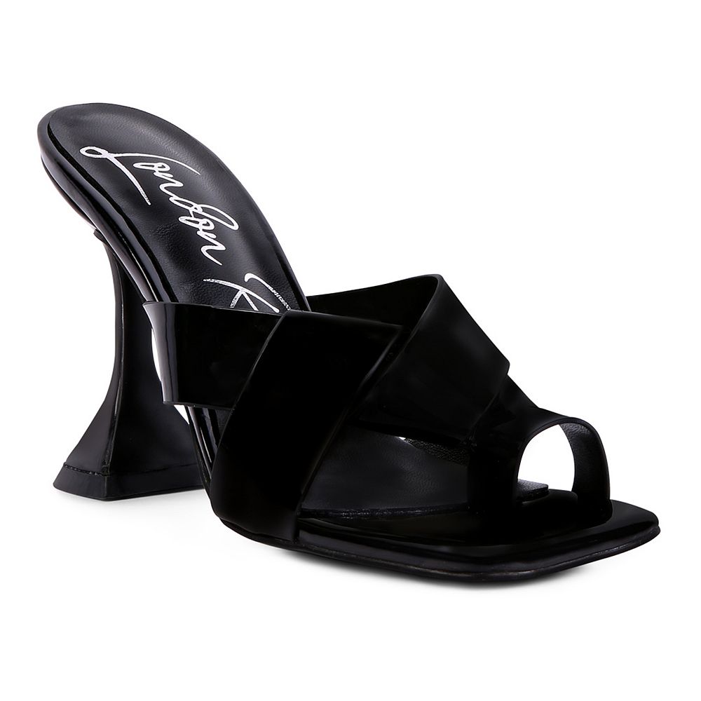 London Rag Snatched Intertwined Toe Ring Heeled Sandals