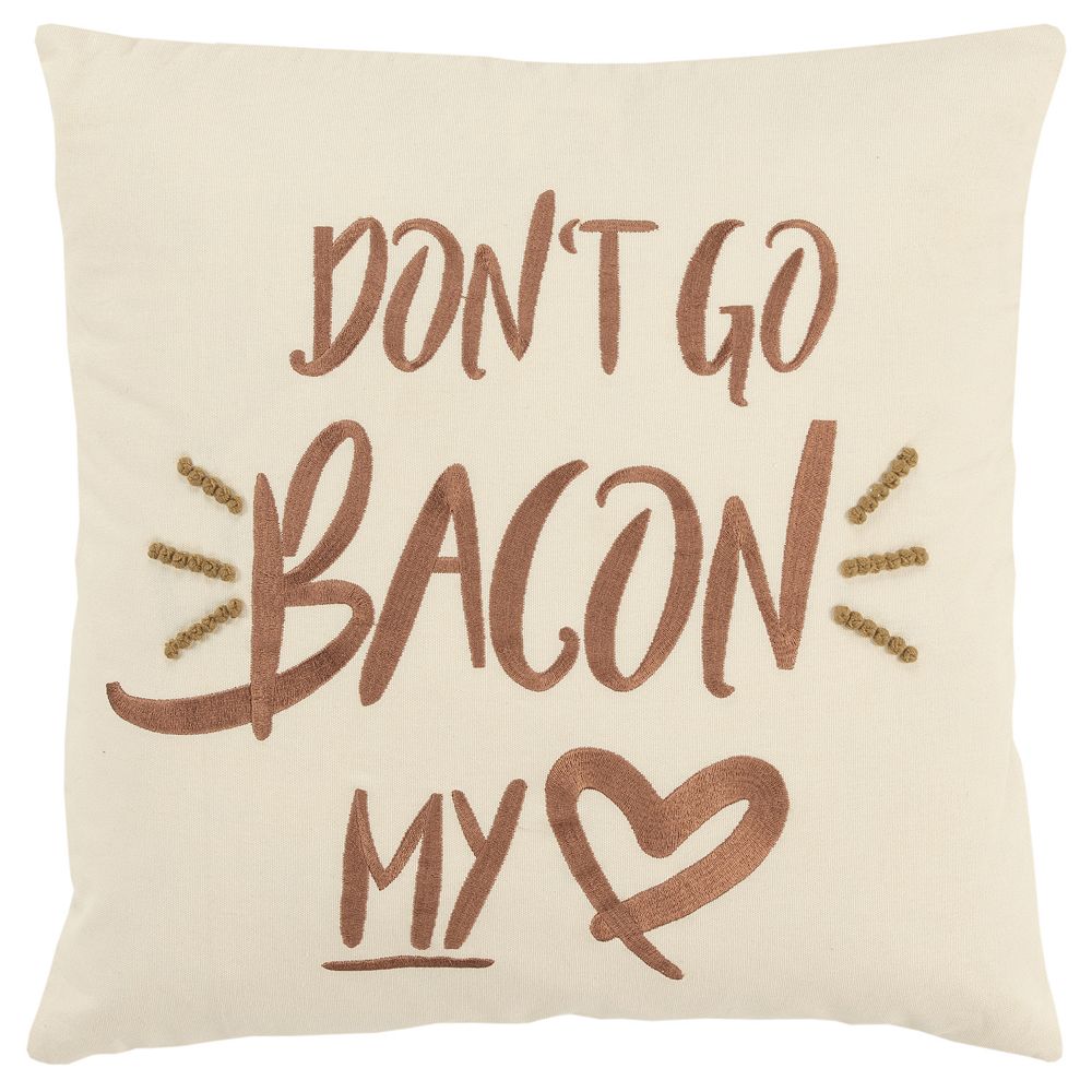 Rizzy Home Liv "Don't Go Bacon My Heart" Throw Pillow