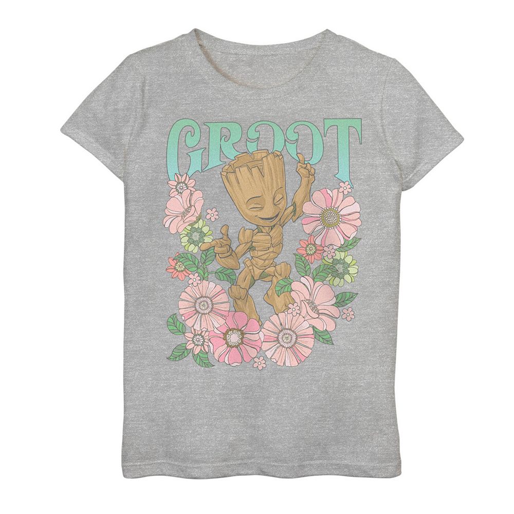 Girls 7-16 Marvel Guardians of the Galaxy Classic Floral Groot Graphic Tee