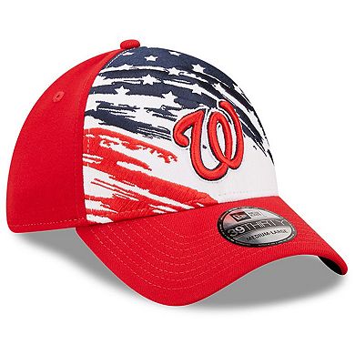 Men's New Era Red Washington Nationals 2022 4th of July 39THIRTY Flex Hat