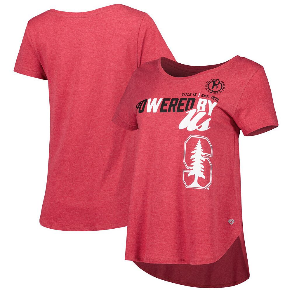 Women's Colosseum Heathered Cardinal Stanford Cardinal PoWered By Title ...