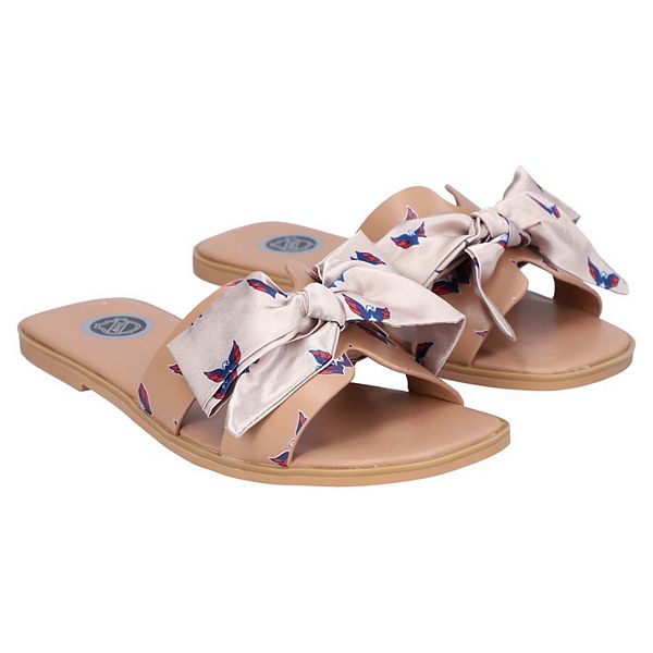 Women's Cuce Tan Washington Capitals Bow Sandals Women's Cuce Tan Washington Capitals Bow Sandals