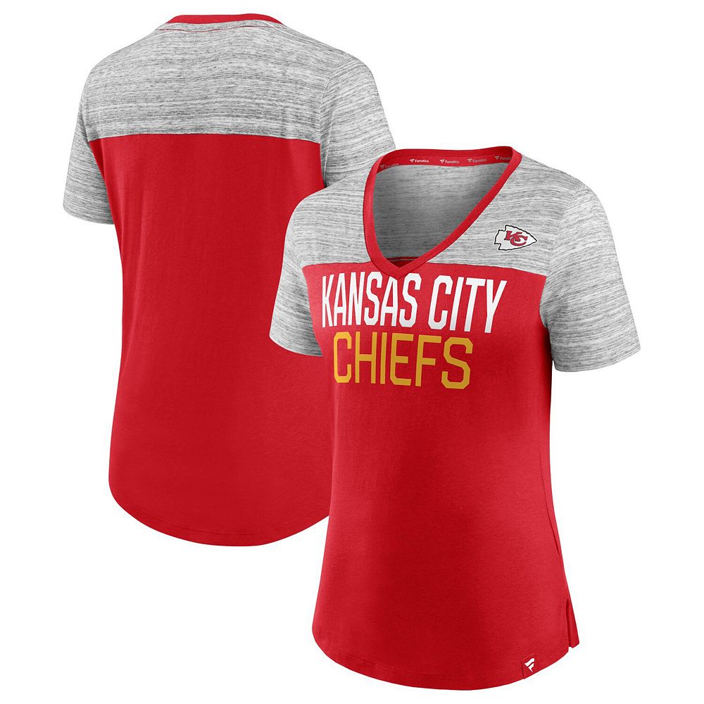 Women's Fanatics Branded Red/Heathered Gray Kansas City Chiefs Close ...