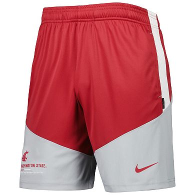 Men's Nike Crimson/Gray Washington State Cougars Performance Player Shorts