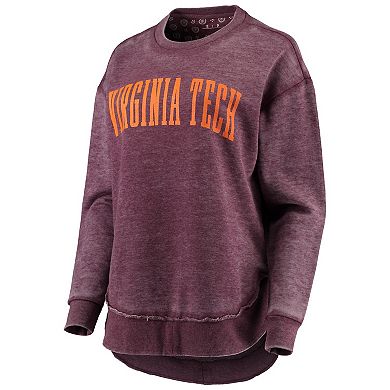 Women's Pressbox Maroon Virginia Tech Hokies Vintage Wash Pullover ...
