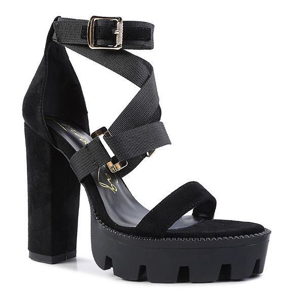 London Rag Fresh Daisy Women's Block Heel Dress Sandals