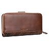 Julia Buxton Tooled Leather RFID-Blocking Checkbook Wallet