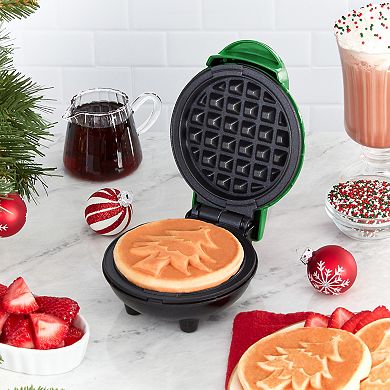 Dash Christmas Tree Mini Waffle Maker
