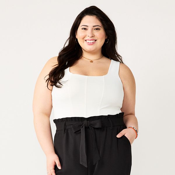 Juniors' Plus Size SO® Contour Corset Bodysuit