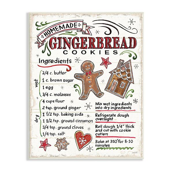 Stupell Home Decor Gingerbread Cookies Plaque Wall Art Stupell Home Decor Gingerbread Cookies Plaque Wall Art