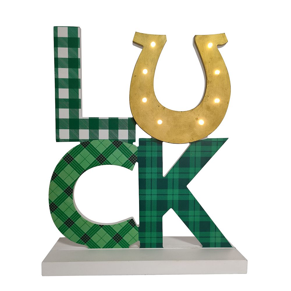 Celebrate Together™ St. Patrick's Day Luck LED Sentiment Table Decor