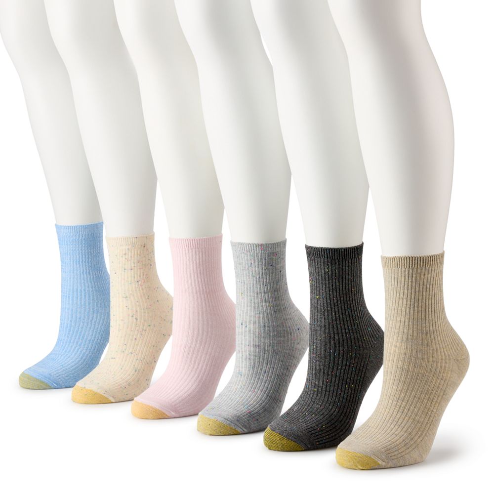 Women's GOLDTOE® 6-Pack Short Crew Socks