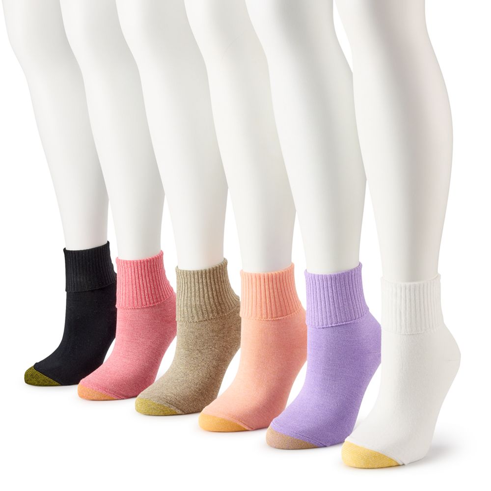 Women's GOLDTOE® 6-Pack Turn Cuff Socks