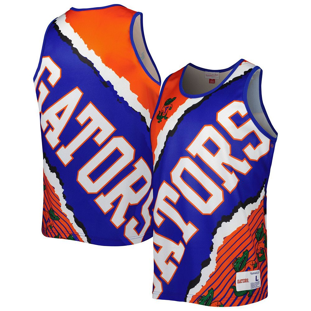 Men's Mitchell & Ness Royal/Orange Florida Gators Jumbotron 2.0 ...