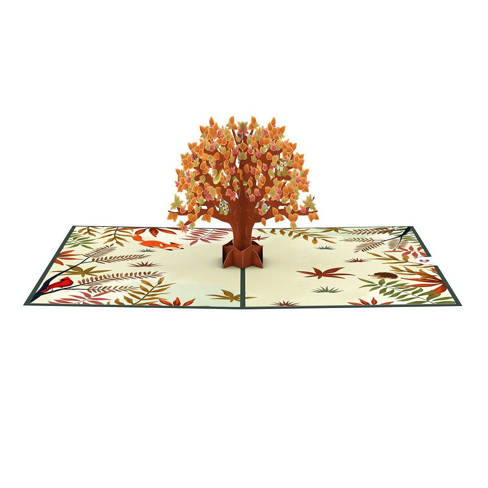 Lovepop Fall Woodland Animal Tree Greeting Card