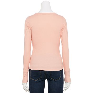 Juniors' SO® Slim Fit Long Sleeve Top