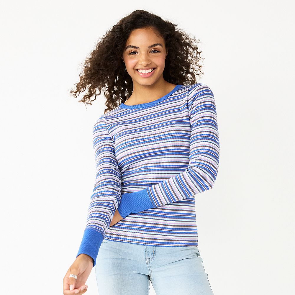 Juniors' SO® Slim Fit Long Sleeve Top