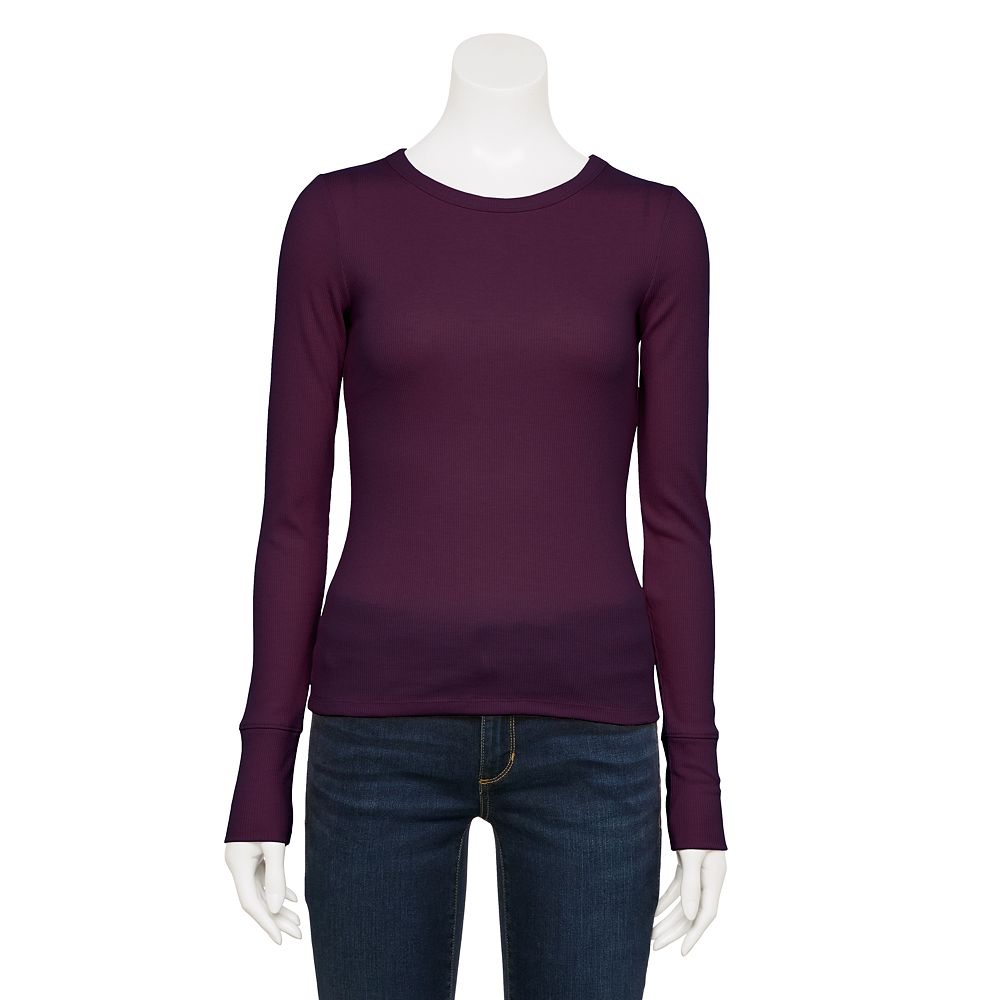 Juniors' SO® Slim Fit Long Sleeve Top