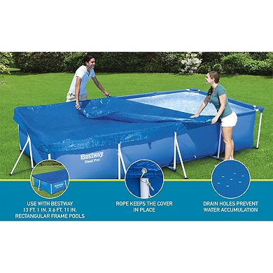 Bestway Flowclear Rectangle 13' 1" x 6' 11" Above Ground Pool Cover ...