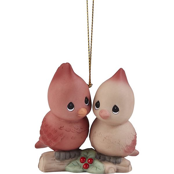 Precious Moments Cardinal Birds Christmas Ornament