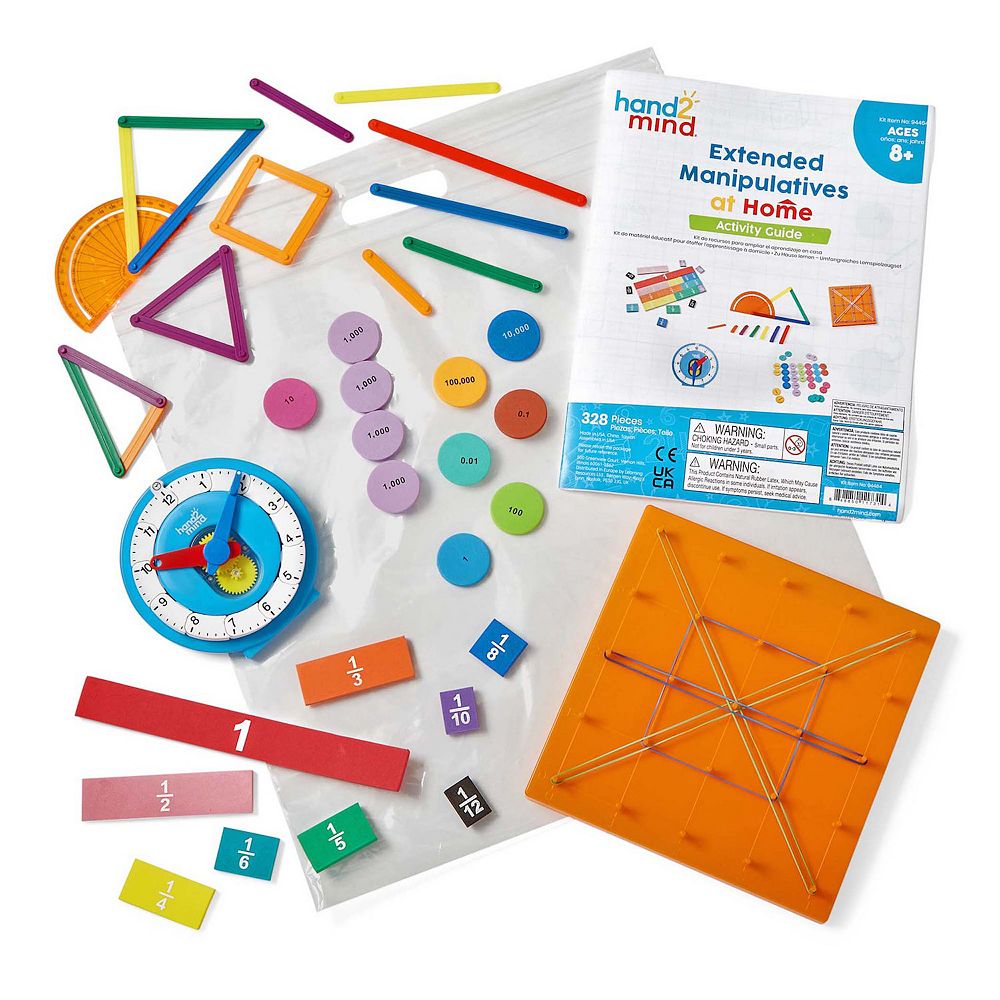 hand2mind Telling Time Clock Extended Manipulatives at Home Kit