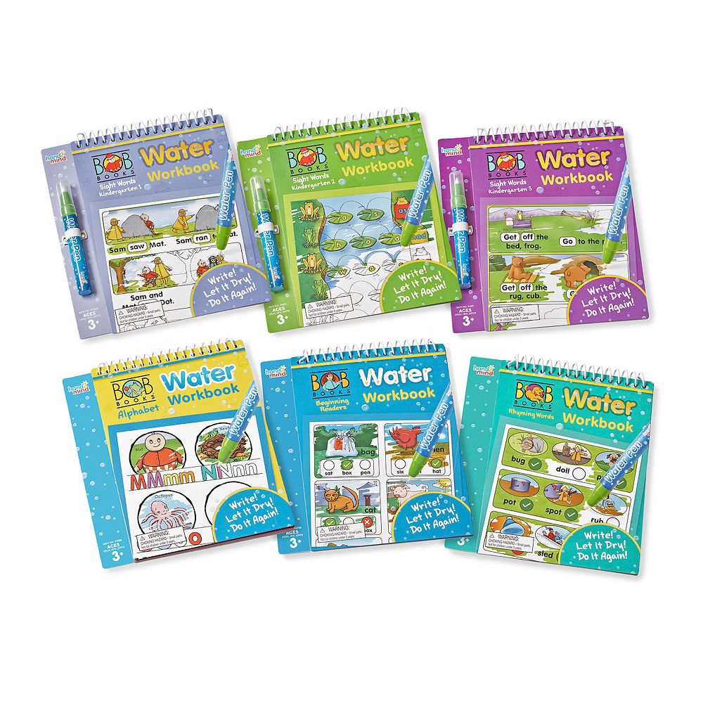 Boys Girls Unbranded Bob Books Reading Readiness Water Workbook, Set of 6