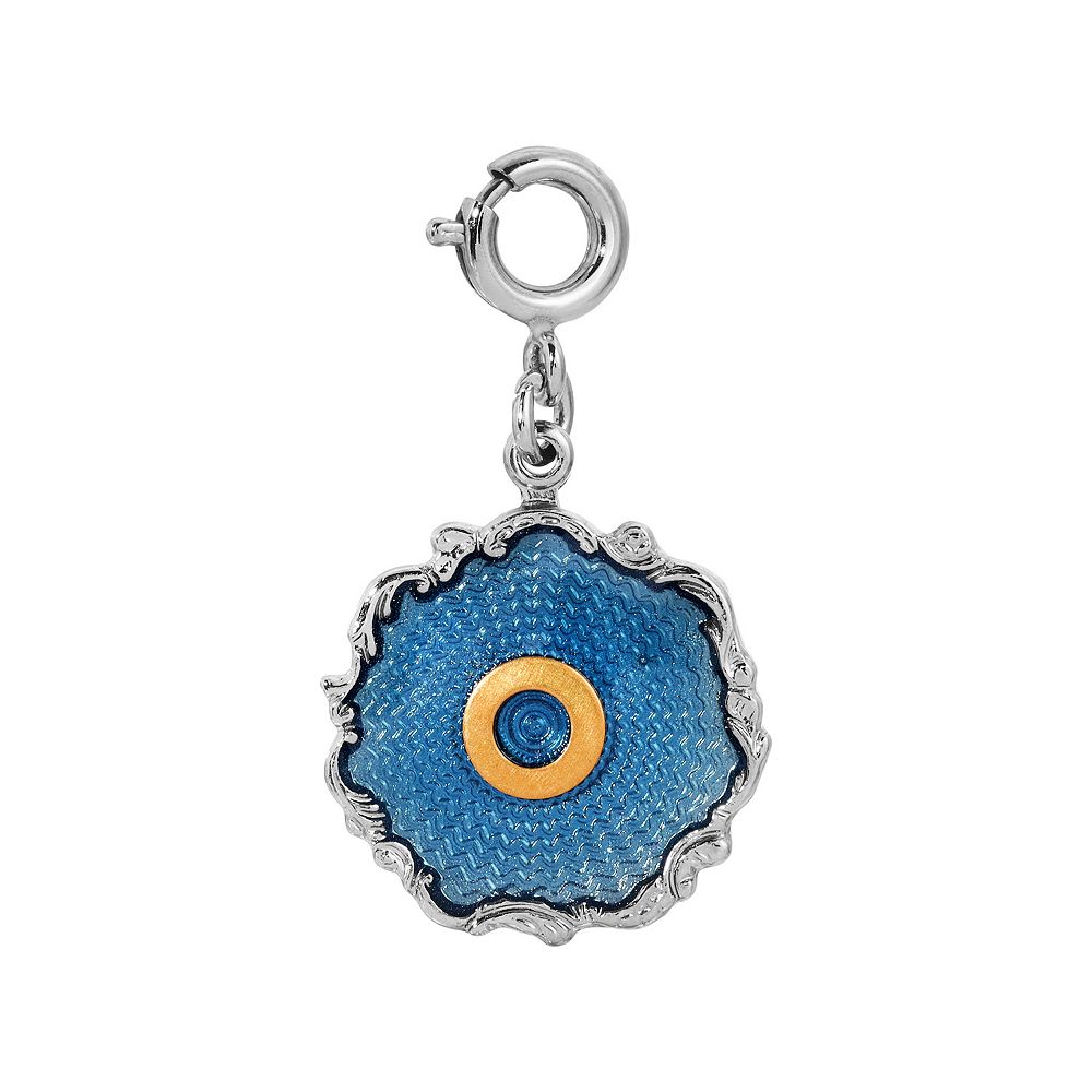 1928 Blue Enamel Initial Charm